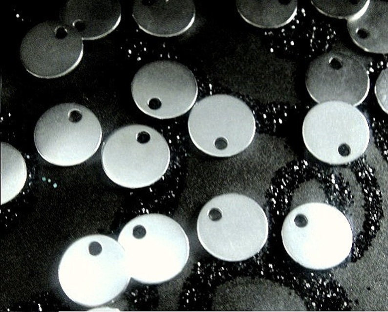 Sequin Discs Disc Tags Sterling Silver, 10 Pcs- 24g, 6mm, 1.2mm Hole - Etsy