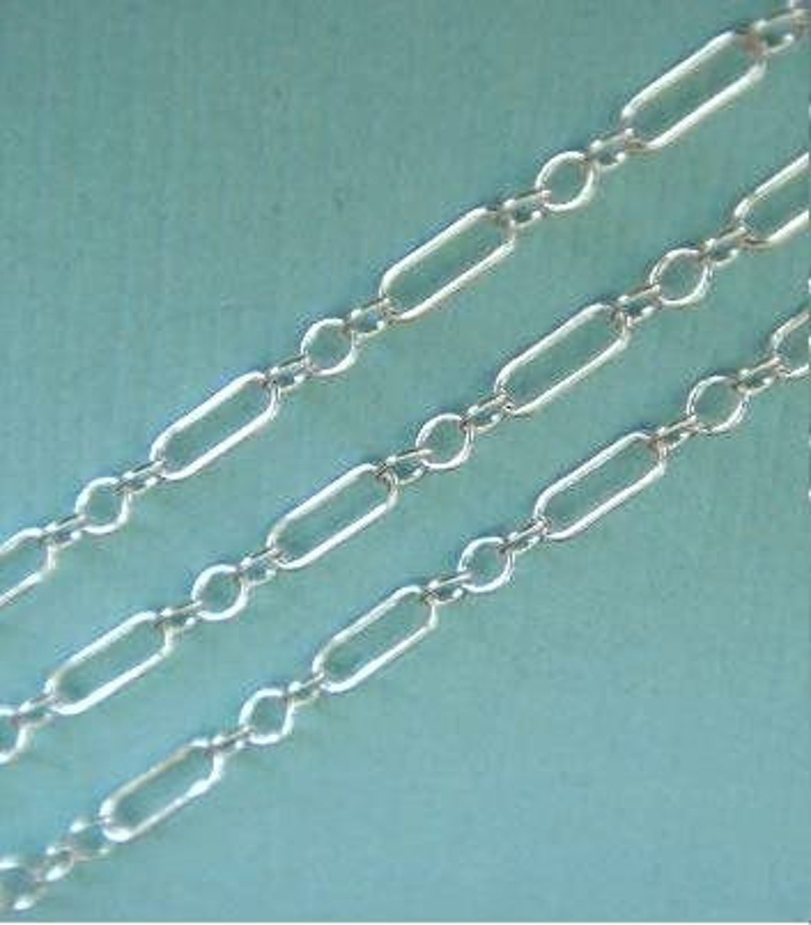 Sterling Silver Long and Short Chain 5ft 5x2 mm | Etsy