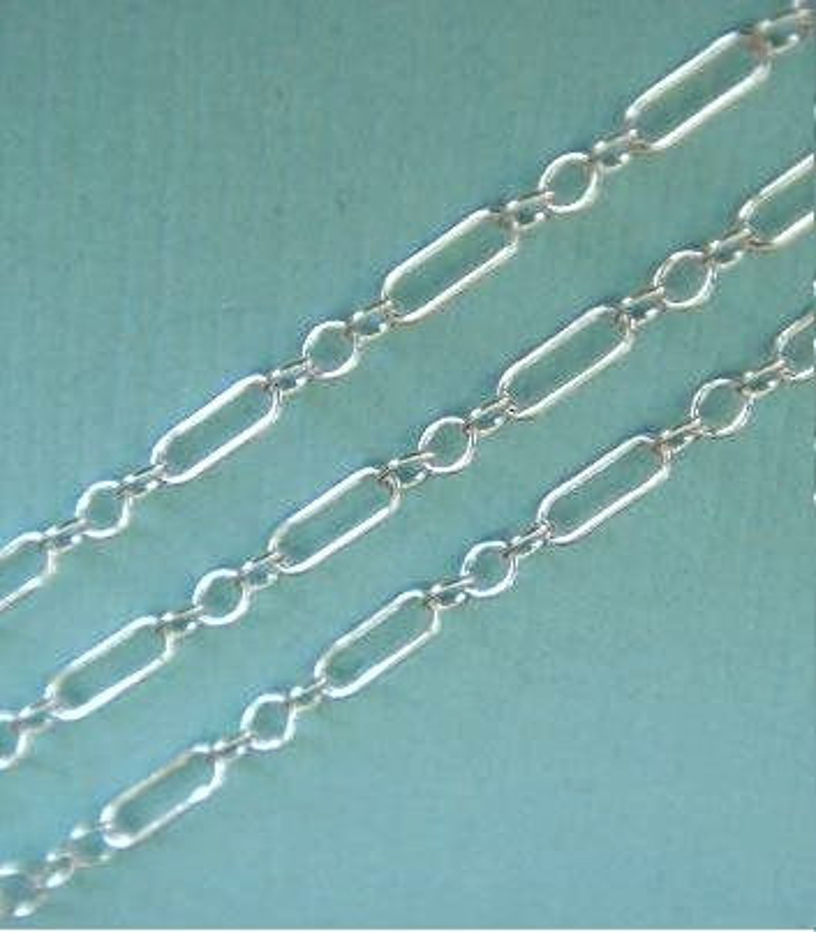 Sterling Silver Long and Short Chain 5ft 5x2 mm | Etsy
