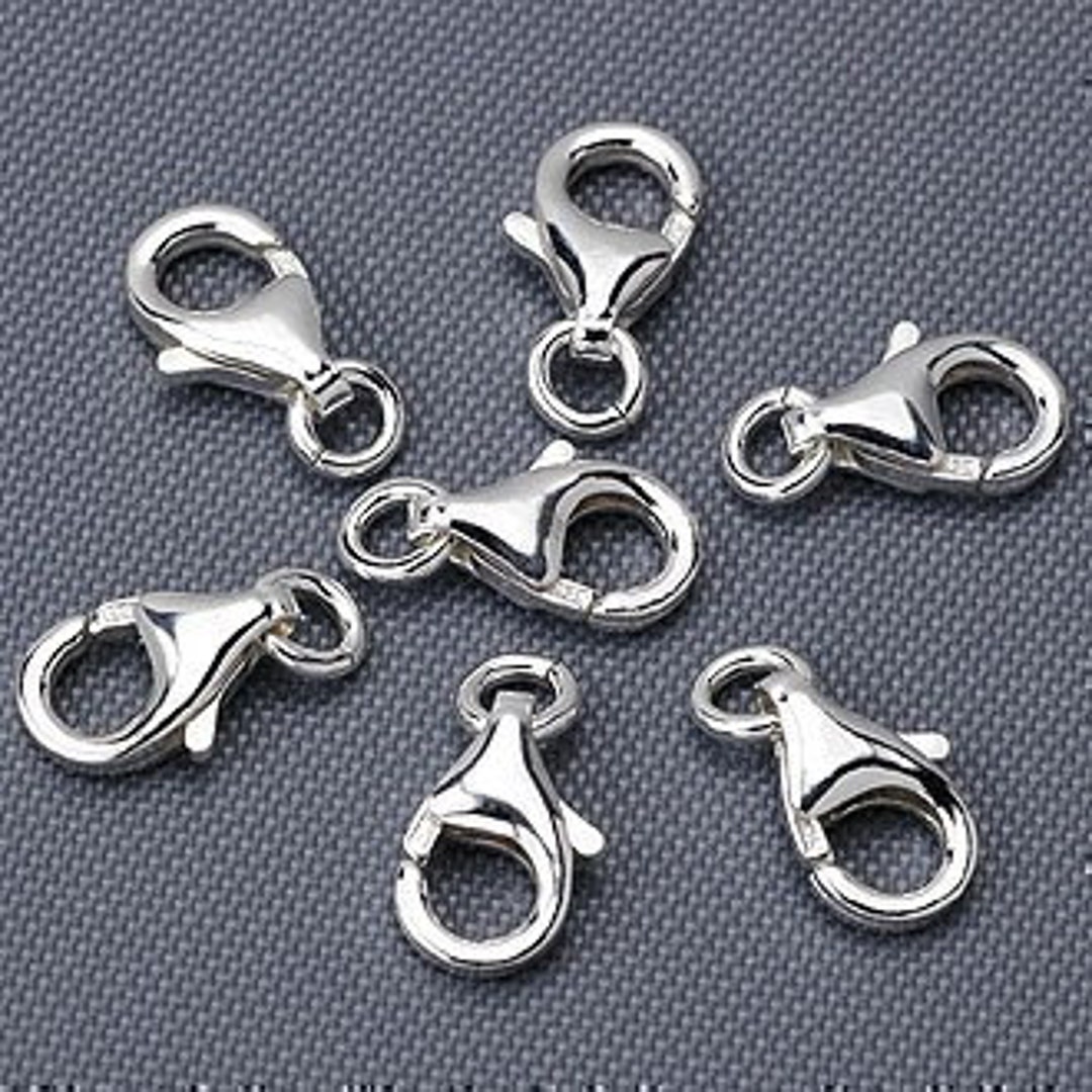 Silver Lobster Clasp, 6 Pcs Sterling Silver Lobster Claw Trigger Clasps ...