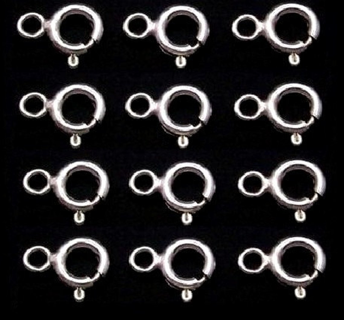 Silver Spring Ring Clasp 10 Pcs 5mm Sterling Silver Spring - Etsy