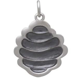 Sterling Silver Beehive Charm With Bronze Bee, 22x15x4.5mm - Etsy