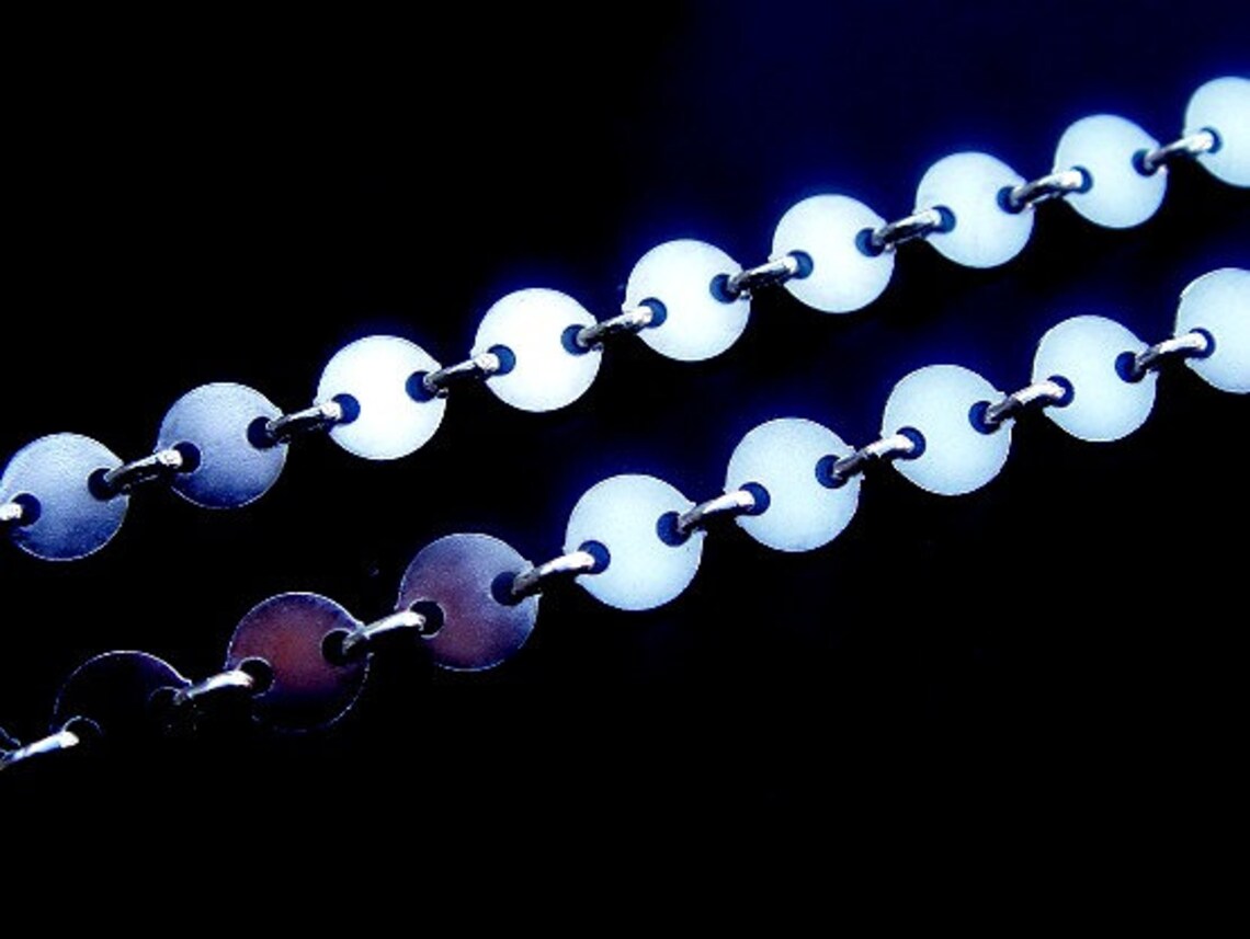 Sequin Chain Sterling Silver Disc Chain 925 Silver 4mm - Etsy