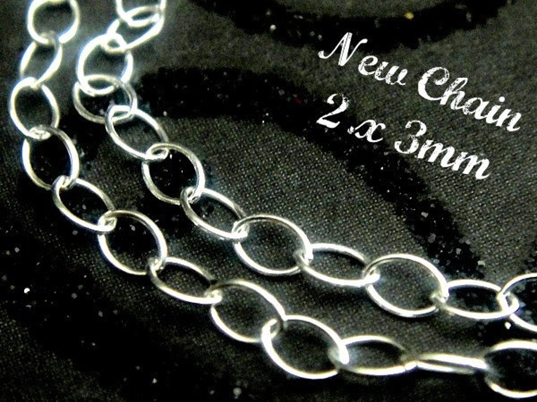Sterling Silver Cable Chain 5ft, (round Wire) 2x3mm Wholesale - Etsy
