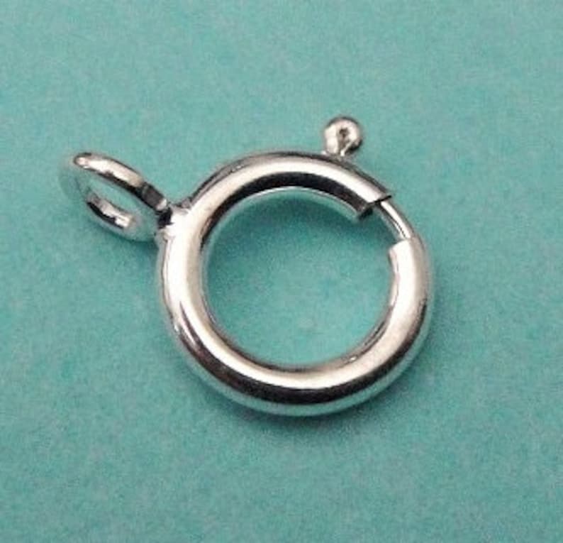 Silver Spring Ring Clasp 10 Pcs 5mm Sterling Silver Spring - Etsy