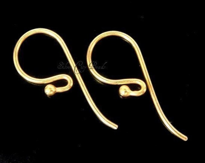 Bali Vermeil Ear Wire Earwire, 10 Pcs Bali 24k Vermeil Earwire With ...