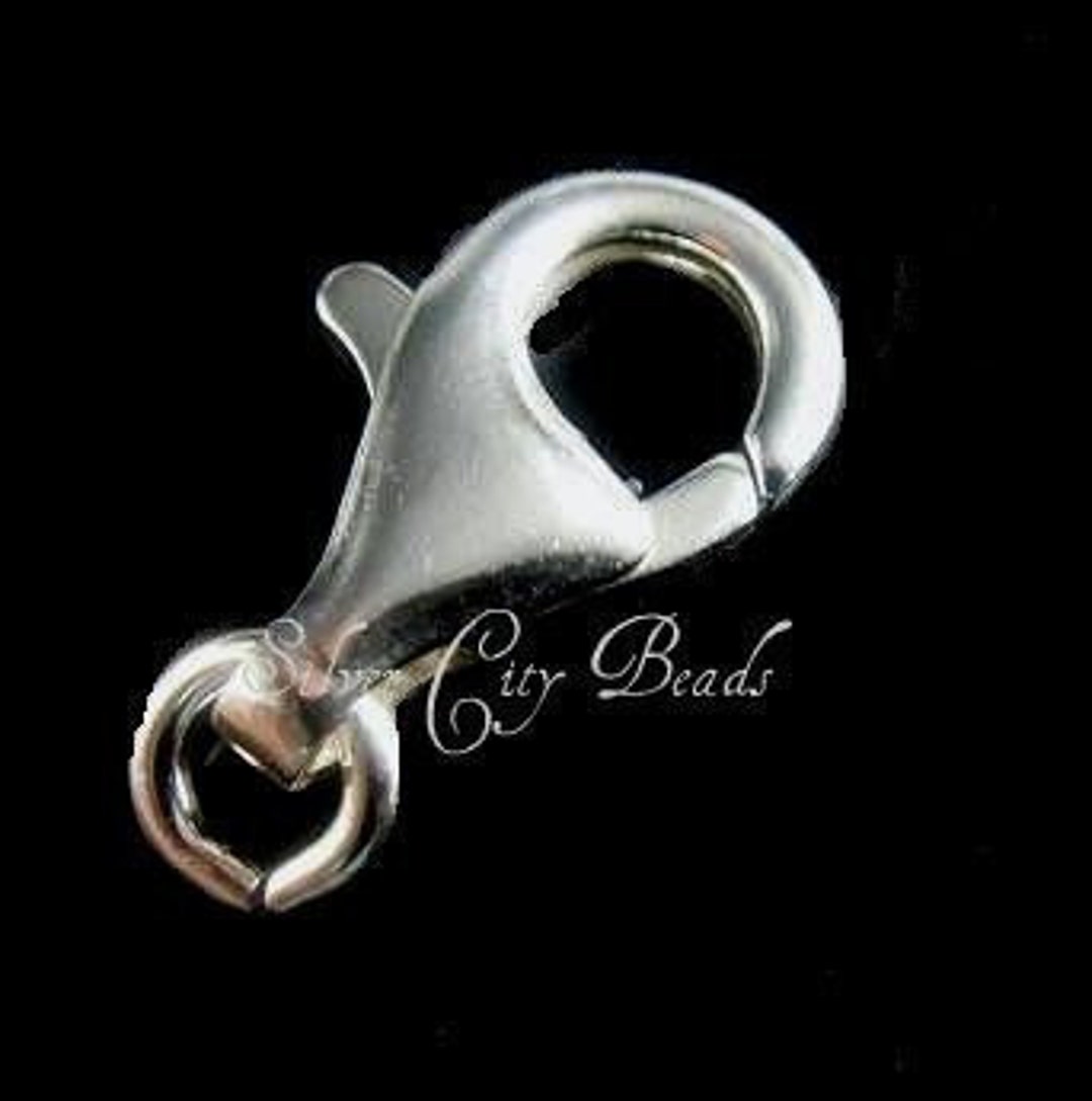 Silver Lobster Clasps, 1 Large Sterling Silver Lobster Clasps With Ring ...