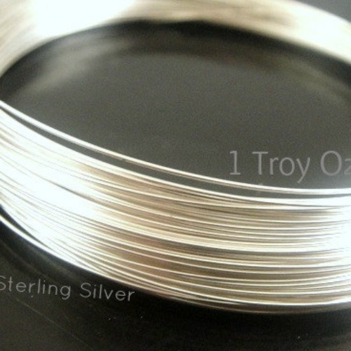 26g Gauge Ga 20 Ft Sterling Silver Round Wire OXIDIZED Dead - Etsy