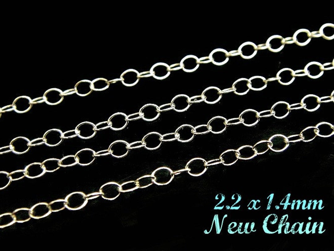 Sterling Silver Cable Chain, 20 Ft Round Wire, 2.2x1.4mm - Etsy
