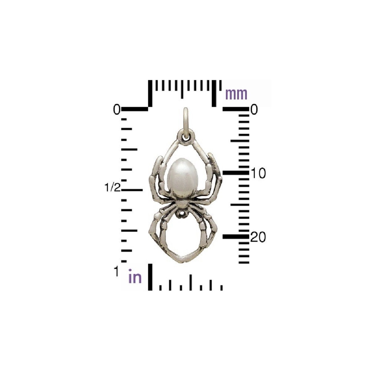 Realistic Spider Charm 925 STERLING Silver Halloween Charms - Etsy