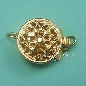 Pearl Clasp 14k Gold Filled Round Filigree Clasp-9mm - Etsy