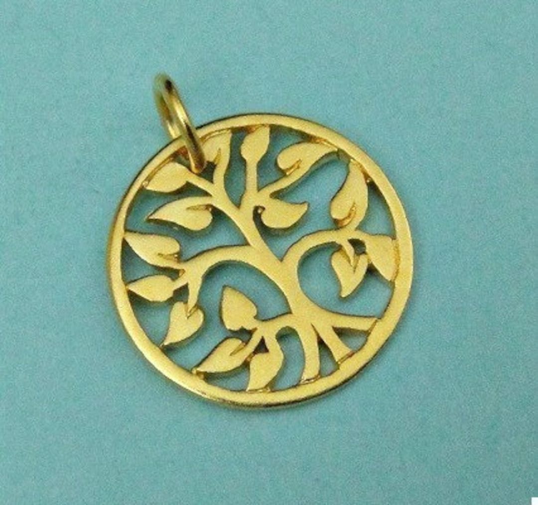 24k Vermeil Small Tree of Life Charm-15mm - Etsy