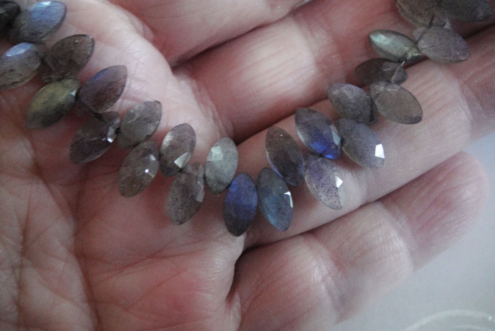 Labradorite Marquis Briolettes Faceted Beads AA-AAA Blue - Etsy