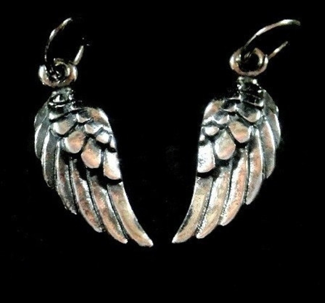 Angel Wing Charms, Sterling Silver Bird Wing Pendant, 20x5x1.5mm, 1 ...