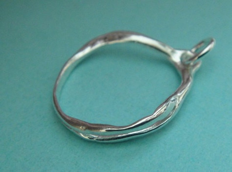 Sterling Silver Split Abstract Pendant, 925 Outline Charm Pendants, 1 ...