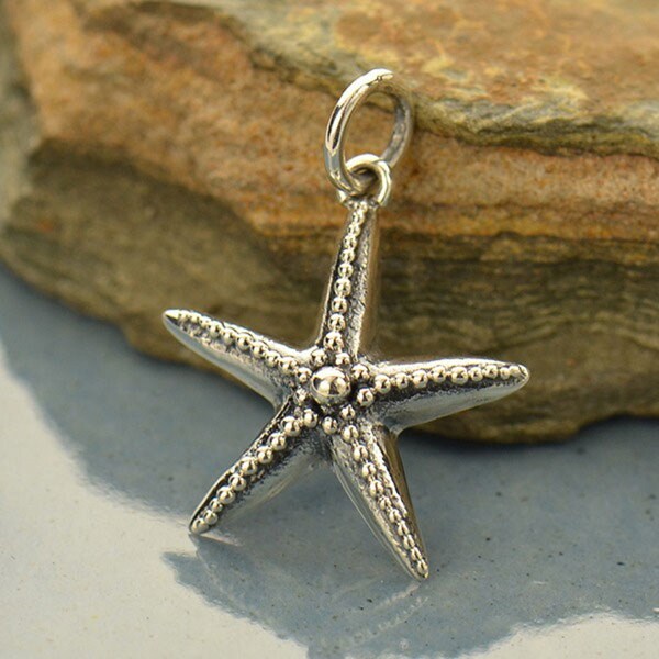 Silver Starfish Bead - Etsy