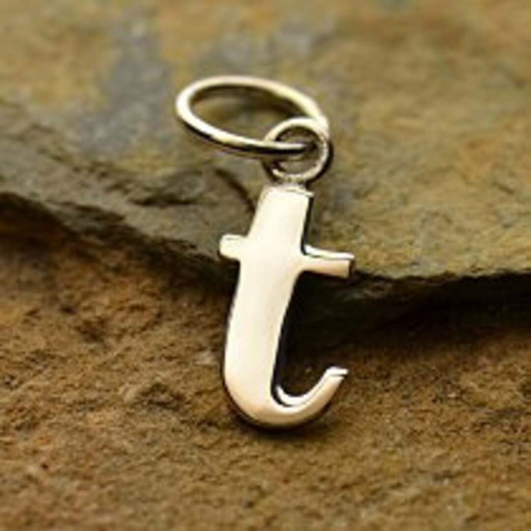 Silver Letter "t" Charm, Typewriter Lowercase Alphabet Charm, 925 ...