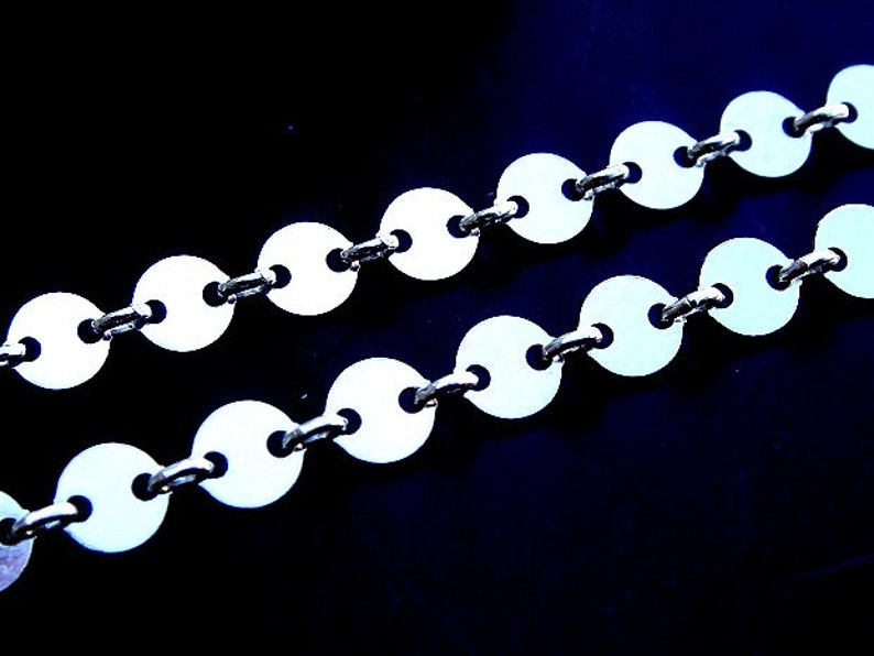 Sequin Chain Sterling Silver Disc Chain 925 Silver 4mm - Etsy