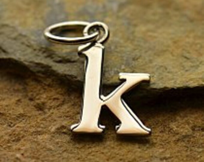 Sterling Silver, Letter "k" Typewriter Lowercase Charm, 925 Alphabet ...