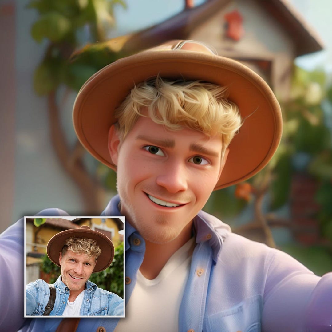 Custom Portrait Cartoon Animation, Couple Cartoon Drawing, Personalized ...