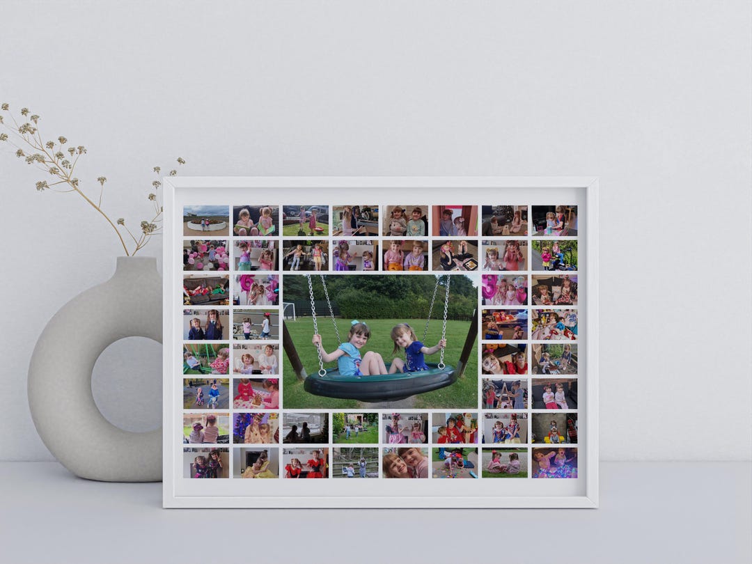 Personalised Block Photo Collage Custom Gift Personalised Photo Print ...