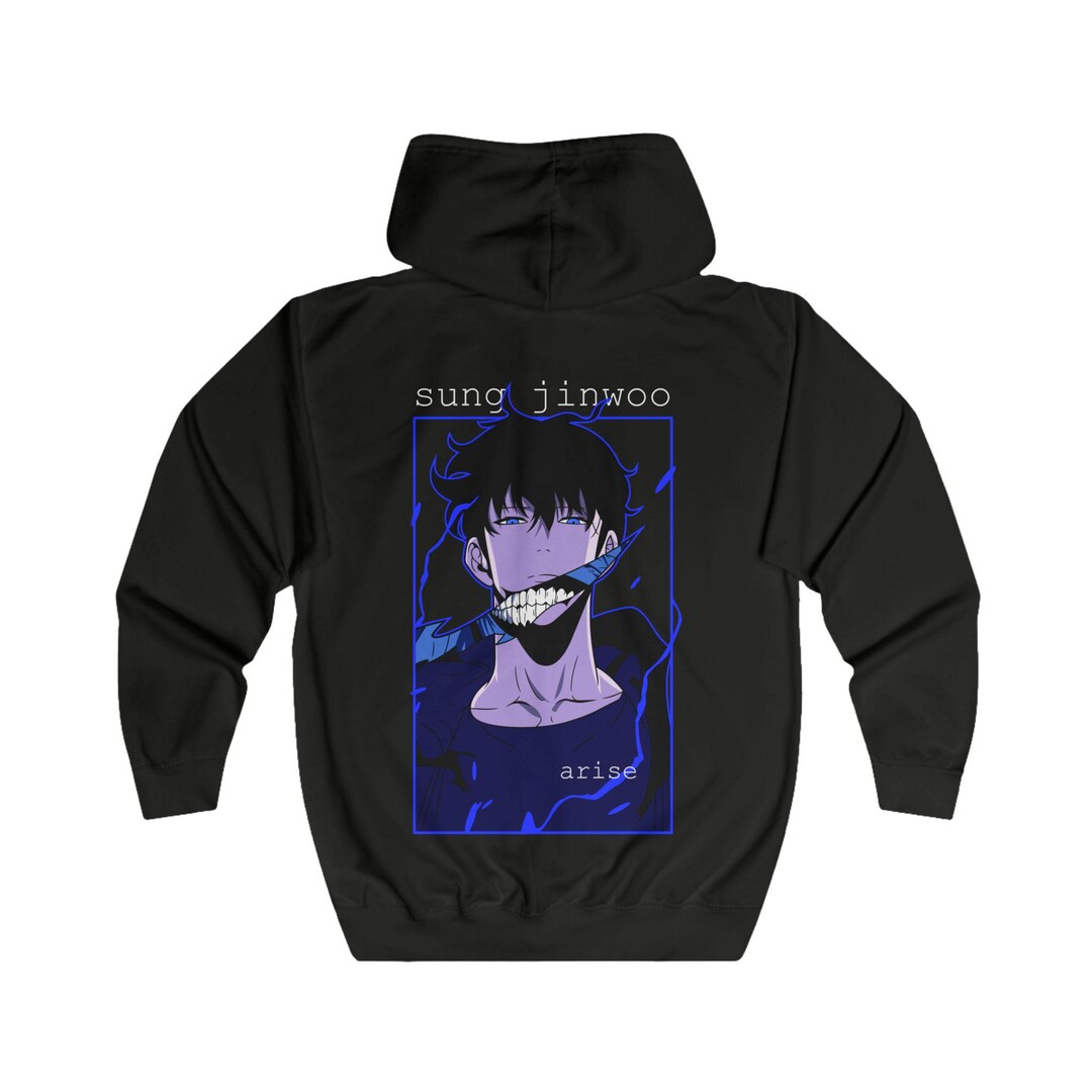Solo Leveling Zip-up Hoodie Sung Jin-woo Shadow Monarch Anime Jacket ...
