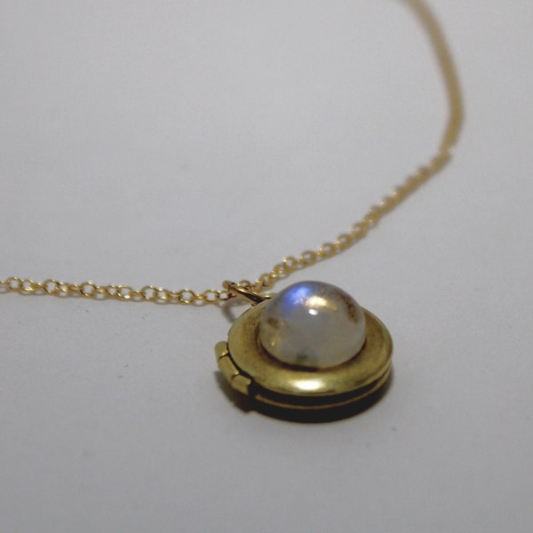 Moonstone Locket - Etsy