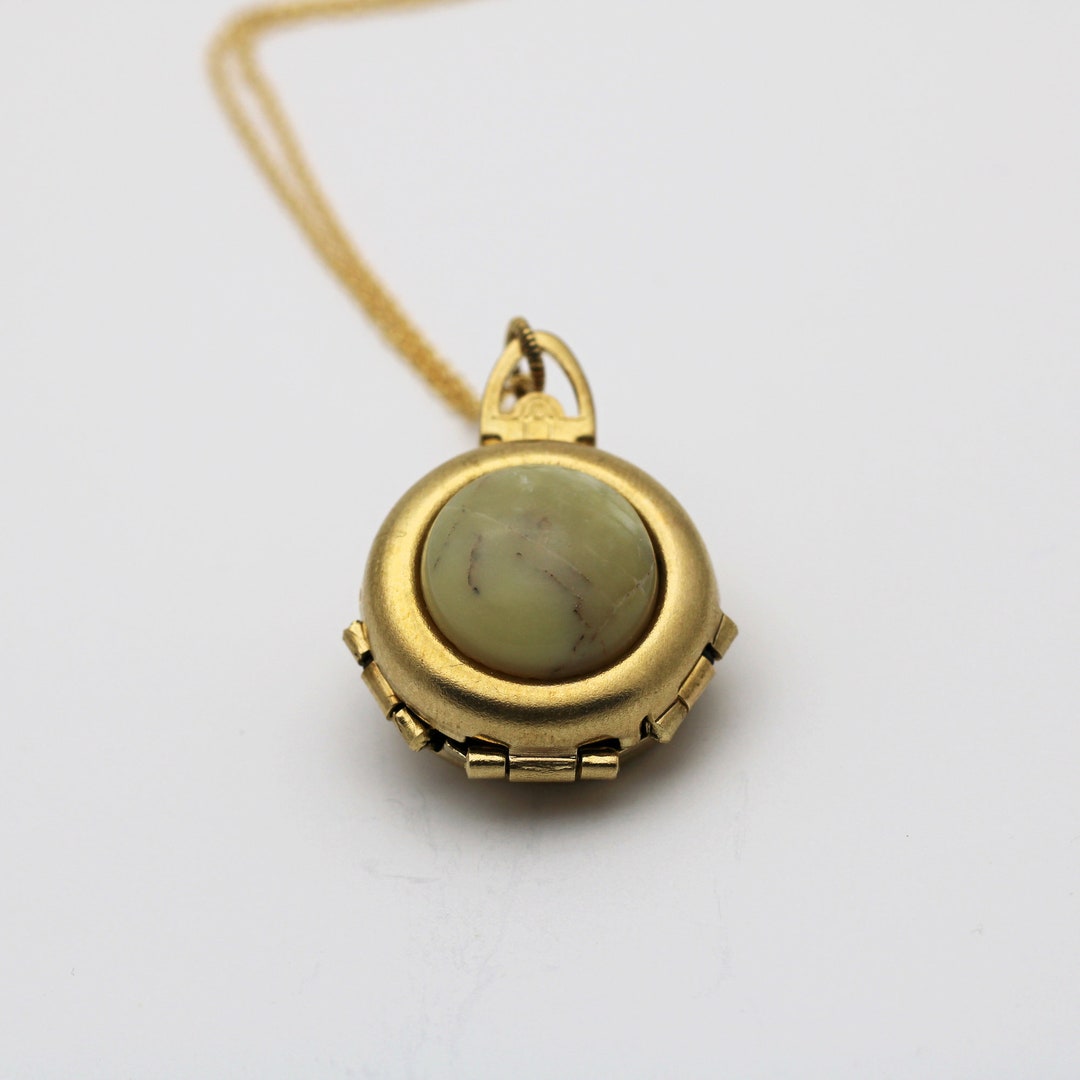 Yellow Opal Four-way Locket Necklace Family Album Lockets Mourning ...