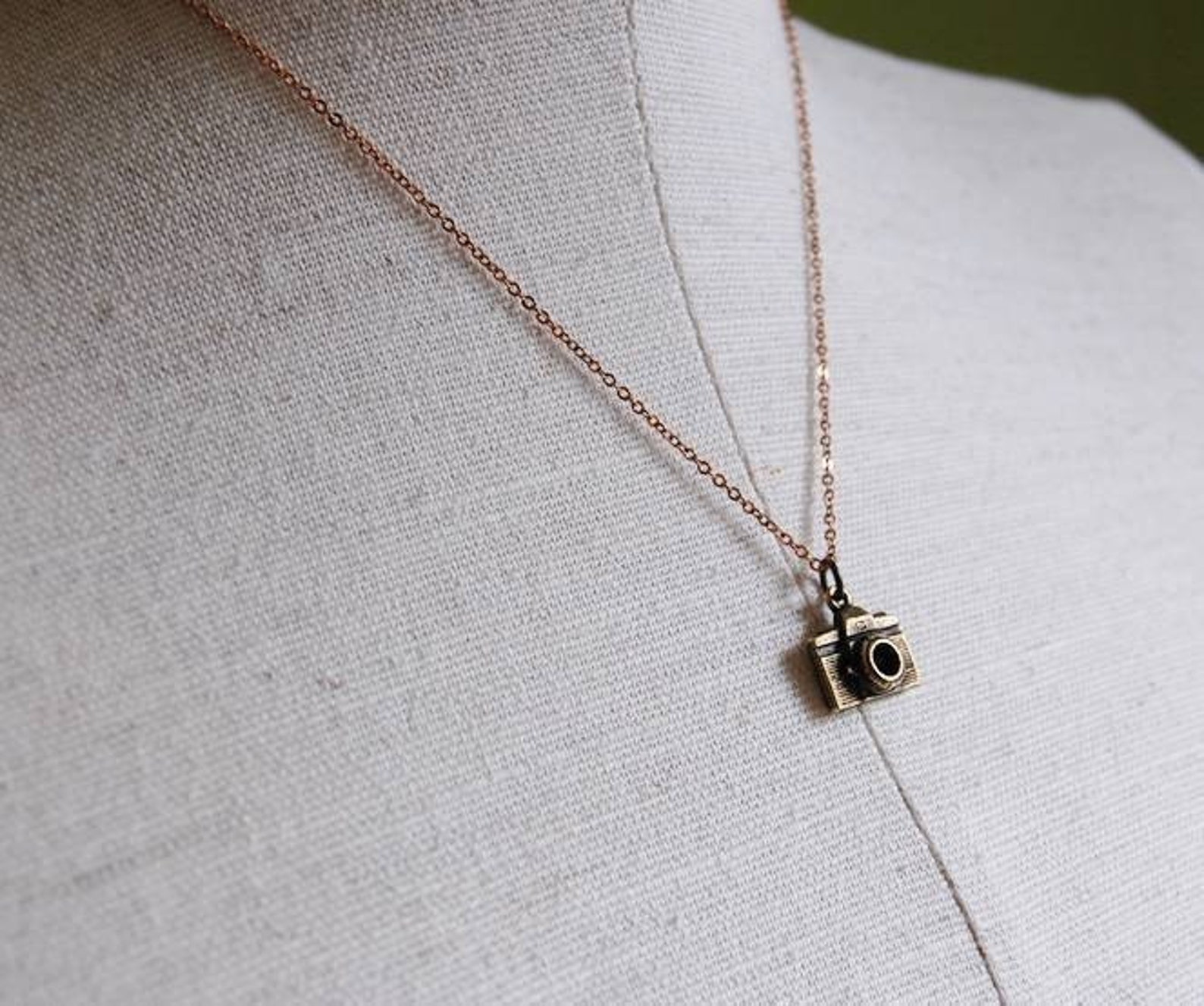 Gold Camera Charm Photographer Necklace - Etsy