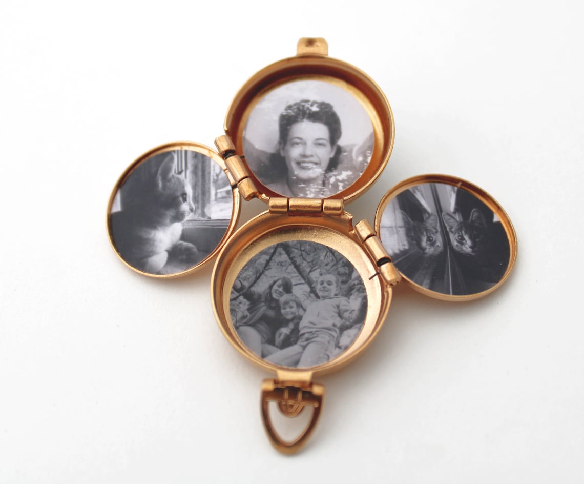Incredible Four-way Locket Necklace Family Album Lockets - Etsy Canada