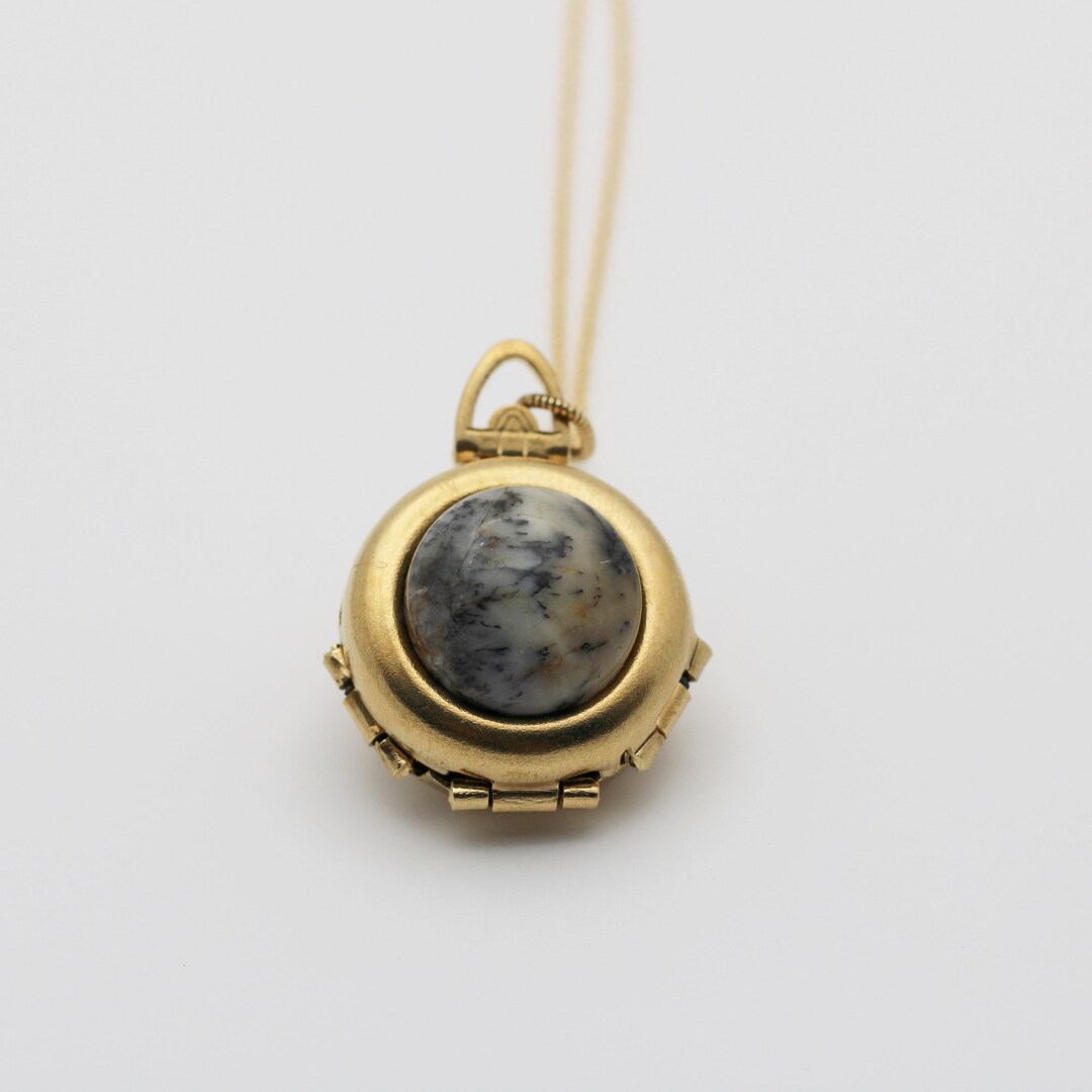 Locket Necklace 4 Photo Lockets Opal Custom Photograph Gifts Stone ...