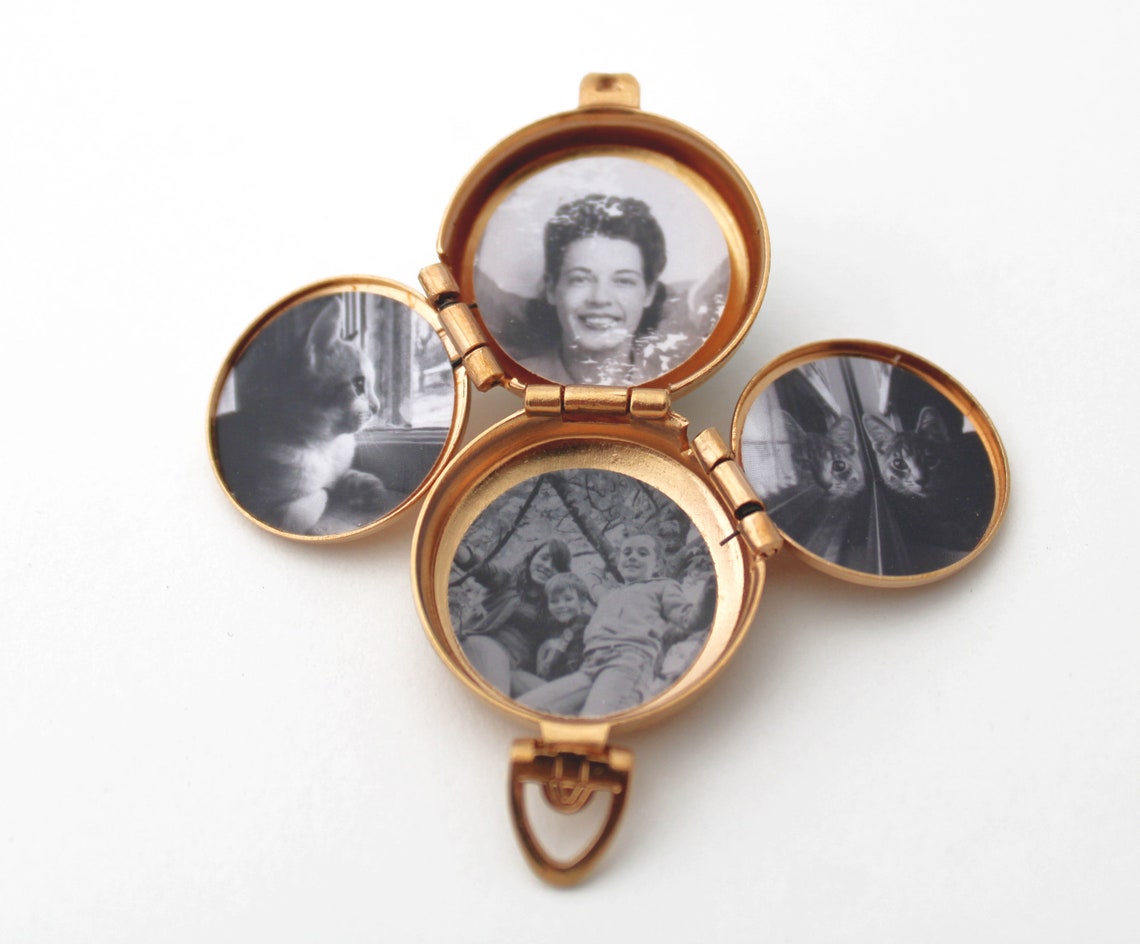 Incredible Four-way Locket Lion Necklace Family Album Lockets - Etsy