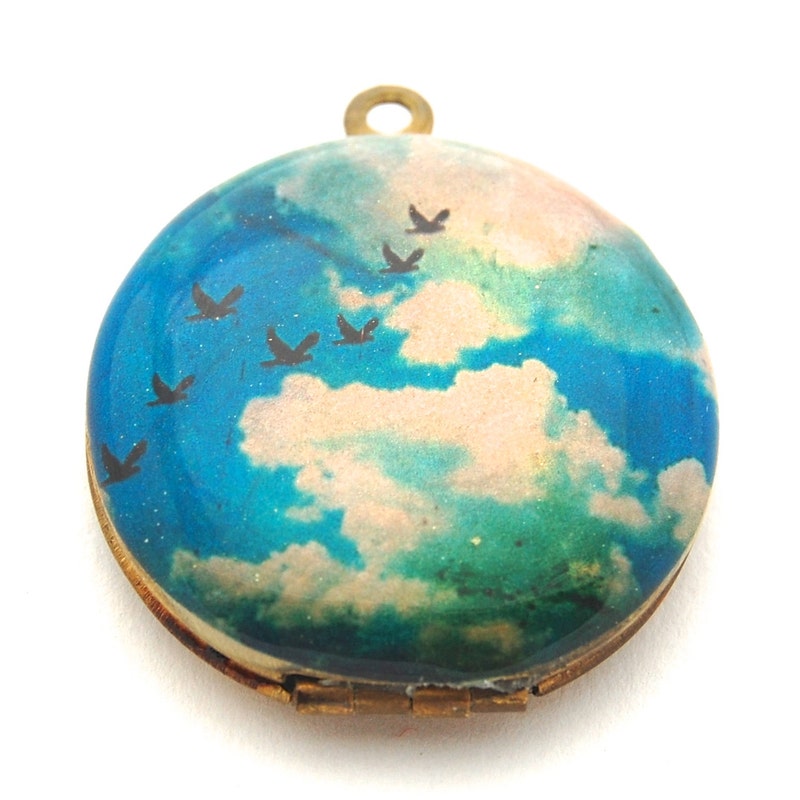 Bird Locket Necklace - Etsy