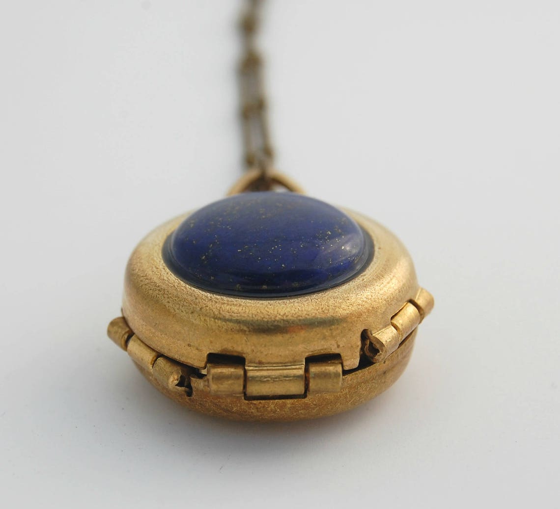 Lapis Lazuli Four-way Locket Necklace Family Album Lockets - Etsy