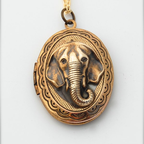 Elephant Locket - Etsy