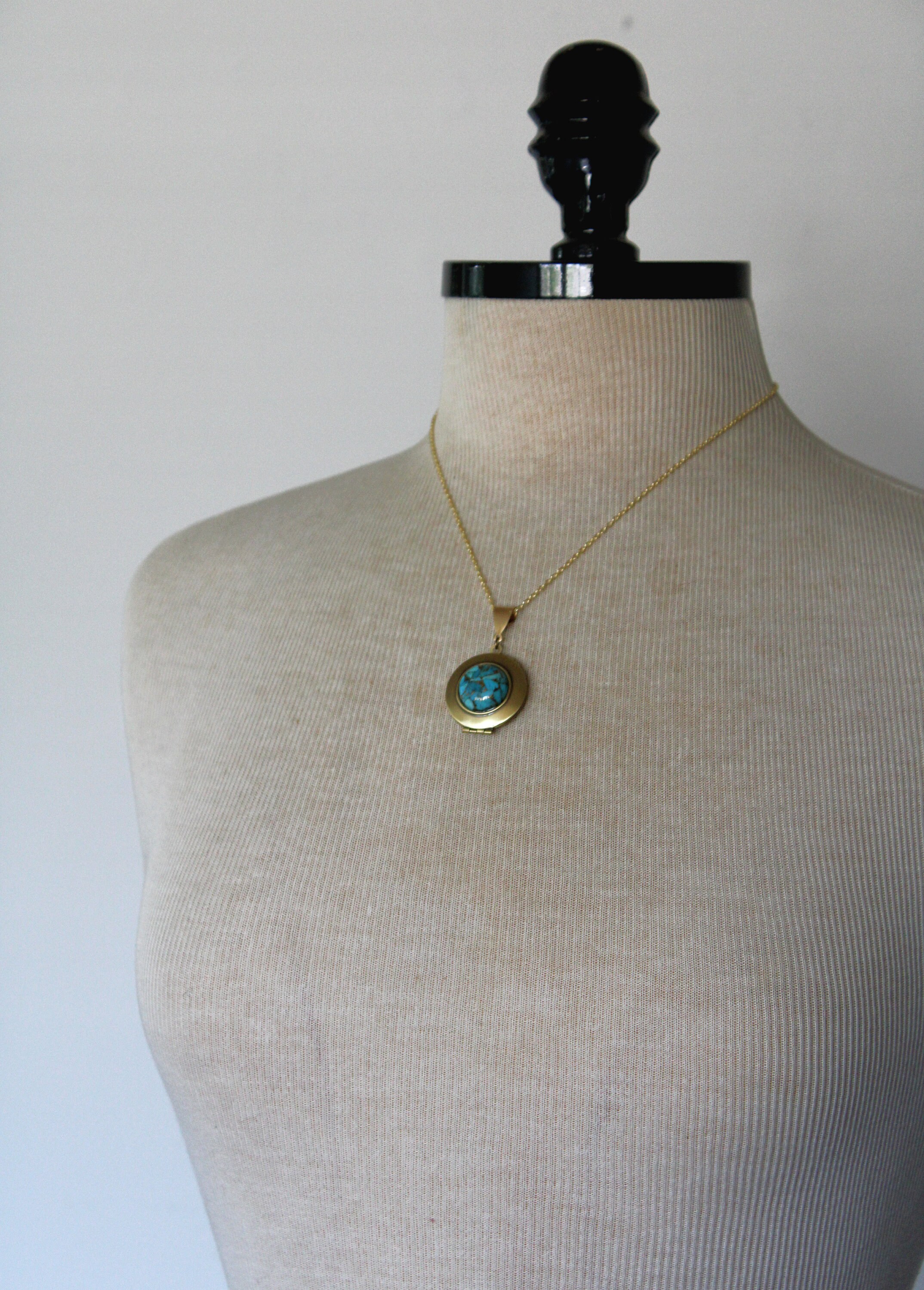 Locket Necklace Turquoise Personalized Jewelry Lockets | Etsy