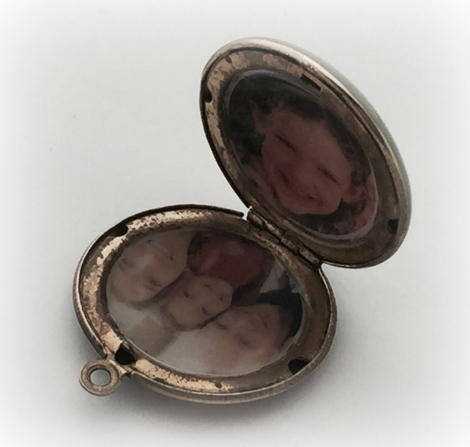 Vintage Locket Necklace Geometric Triangle Shapes Triangles Long ...