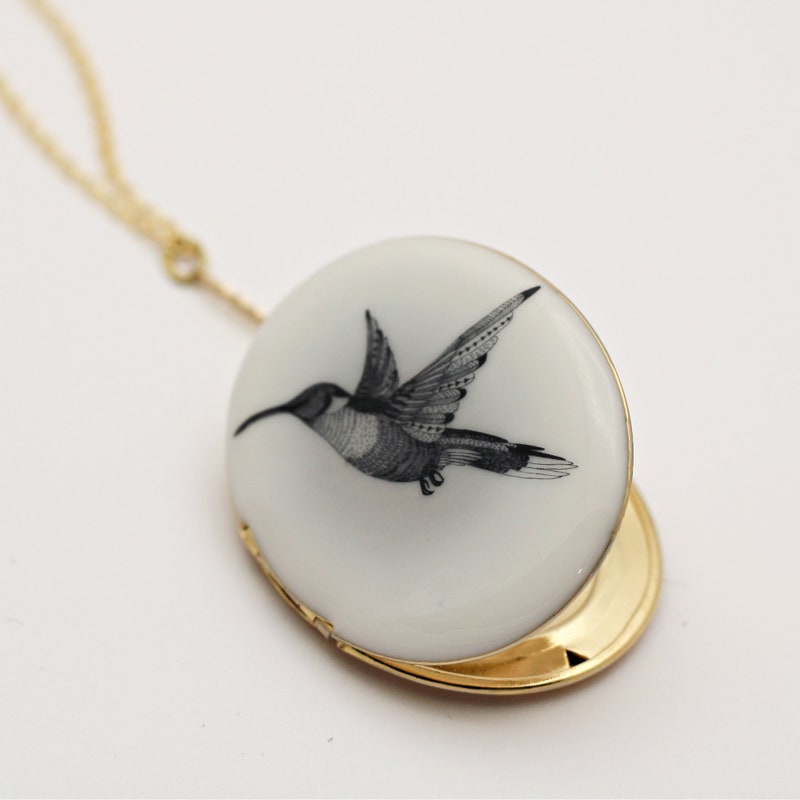 Long Locket Necklace - Etsy