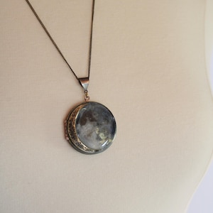 Vintage Locket Moon Necklace • Personalized Gift Jewelry • Celestial ...