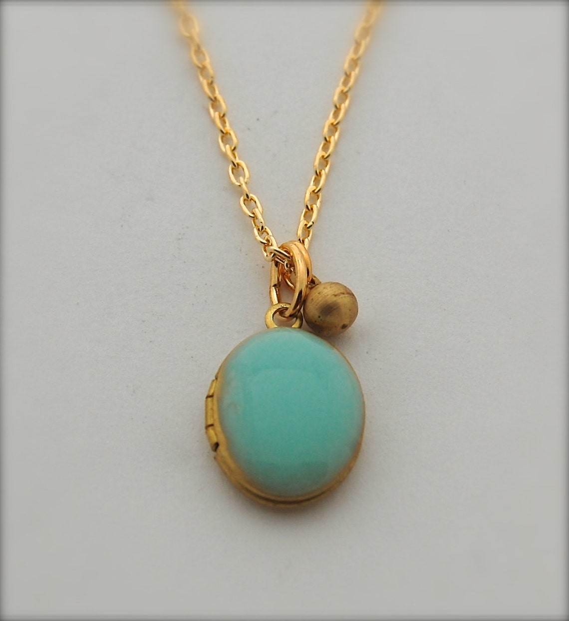 Locket Necklace Colorful Enameled Lockets Tiny Layering Charm | Etsy