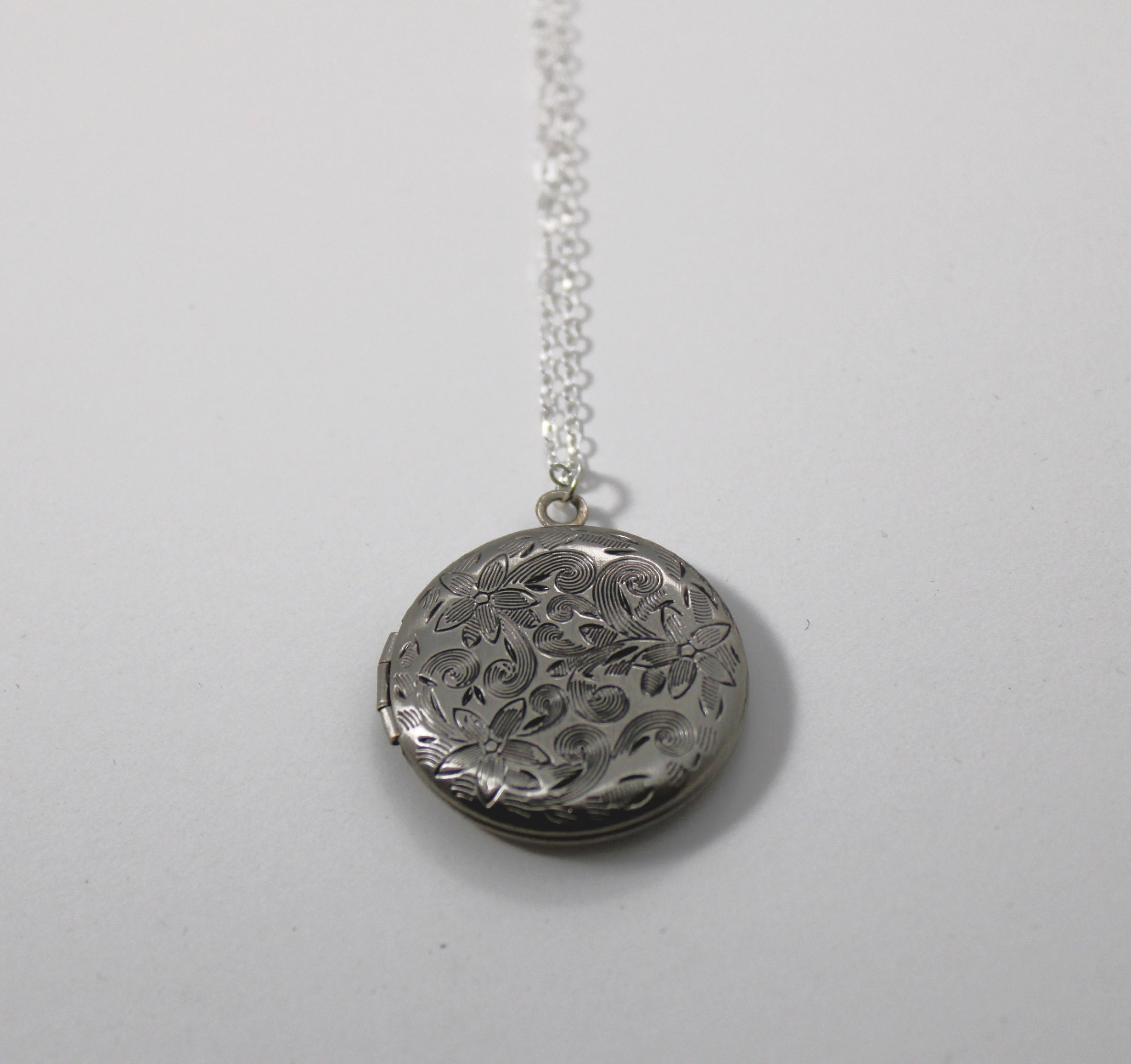 Locket Necklace Photo Antique Brass Silver Photograph Jewelry | Etsy