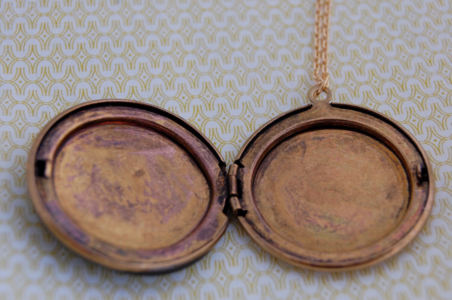 Art Locket Necklace Gold and Turquoise Vintage Inspired Floral - Etsy