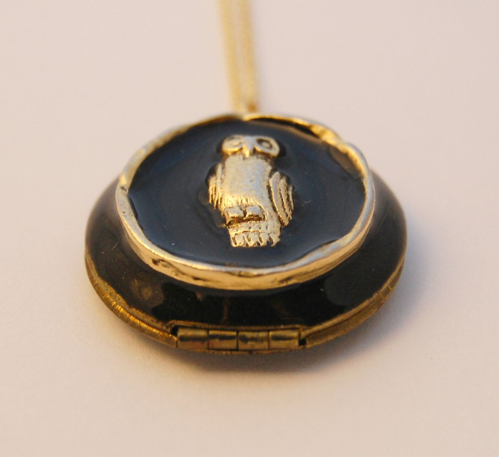 Owl Locket Necklace Vintage Lockets Necklaces Owls Bird - Etsy