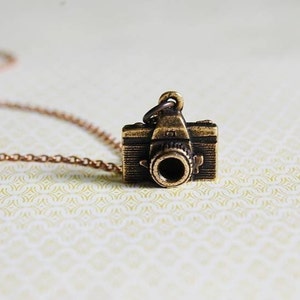 Gold Camera Charm Photographer Necklace - Etsy