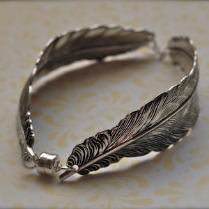 Feather Bracelet Feathers Silver Unique Bracelets Bird Birds Gift for ...