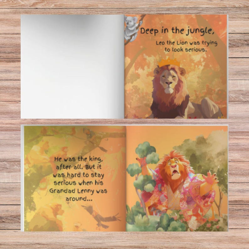 Personalized Funny Lion Storybook for Grandad: Unique Birthday Gift - Etsy