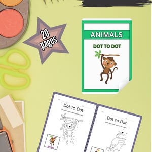 Fun Kids Dot to Dot Creative Learning Books Animals Dot to Dot Early ...