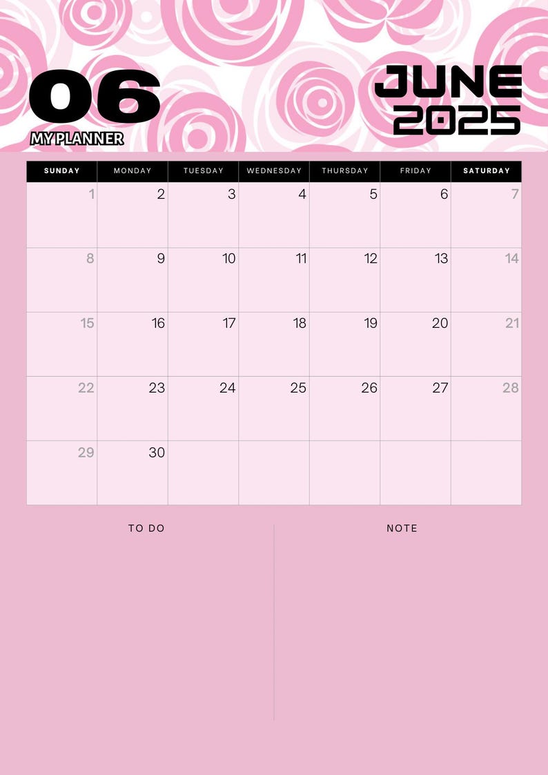 Pink Calendar Planner 2025 A4 Size - Etsy