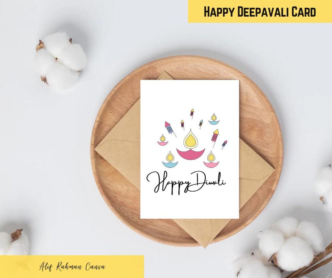 Special Gift Printable Happy Diwali Card Size 5 X 7 Inch Happy ...