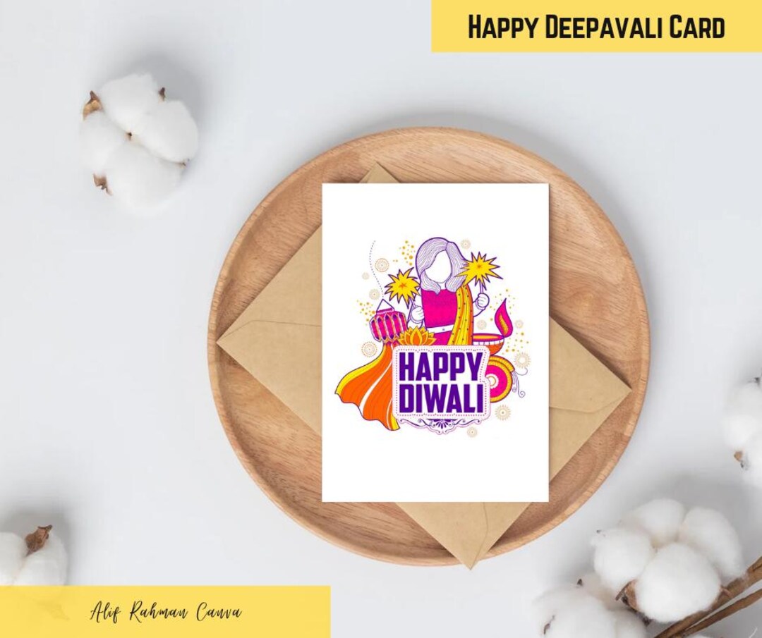 Special Gift Printable Happy Diwali Card Size 5 X 7 Inch Happy ...
